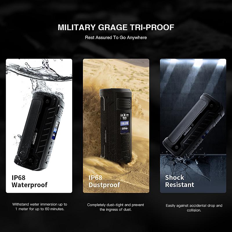 Mod Hyperion DNA 100C - Lost Vape - Black Calf Leather Voore.ro