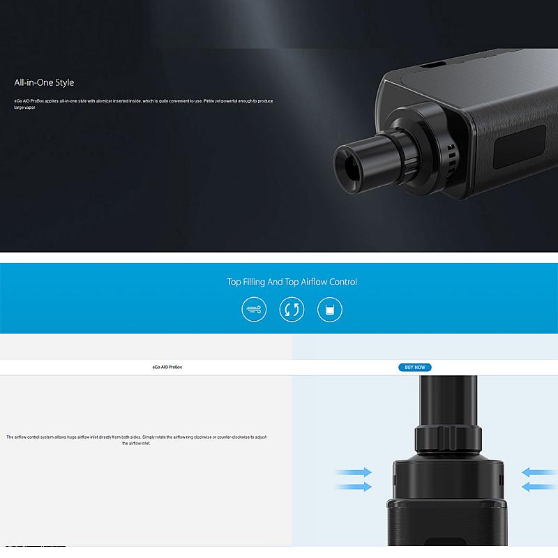 Kit eGo AIO ProBox Joyetech - Rubber Black Voore.ro