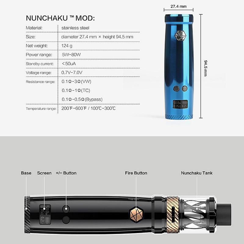 Mod Nunchaku by Uwell - Saphire Blue Voore.ro